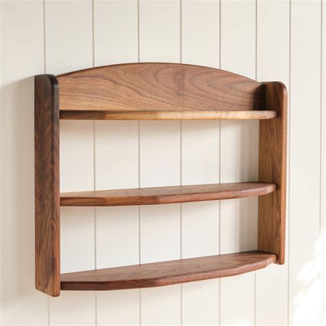 3 Tiered Walnut Wood Wall Shelf 24 L X 6 D X 17 H Three Shelves