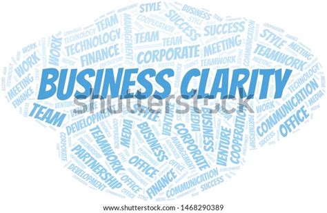 Business Clarity Word Cloud Collage Made Stock Vector Royalty Free