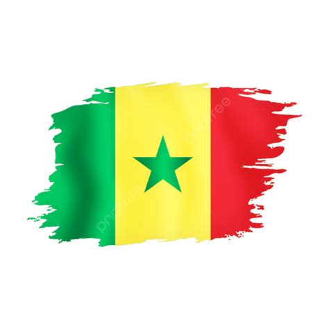 Senegal Flag Senegalese Torn Flag Senegal Watercolor Flag Senegalese