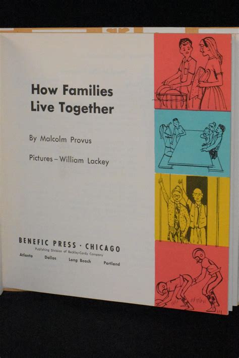 How Families Live Together Par Malcolm Provus Very Good Hardcover 1963 Books By White