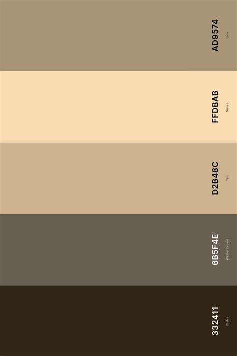 25 Best Tan Color Palettes With Names And Hex Codes Artofit
