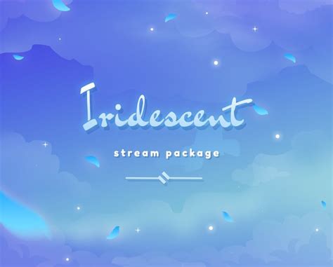 Iridescent Animated Stream Package Animation Blue Streamlabs Easy Custom Streamlabs Ultra Elegant