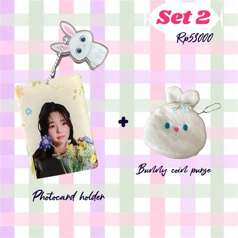 Jual Set 2 Chae Soo Bin Photocard Holder Bunny Coin Purse Shopee