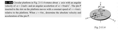 Solved Circular Platform In Fig Rotates About Chegg