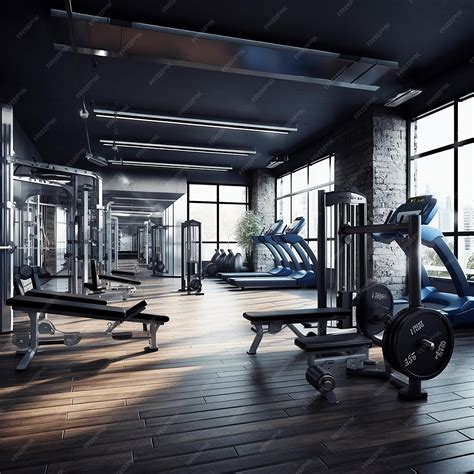 Premium Photo Interior Of Modern Gym With Equipment And Modern Design