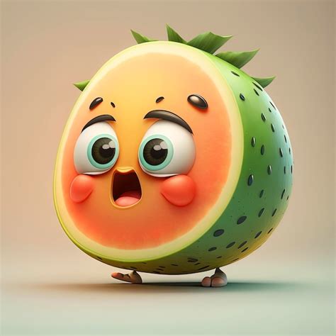 Premium Photo Adorable Melon Animated Character