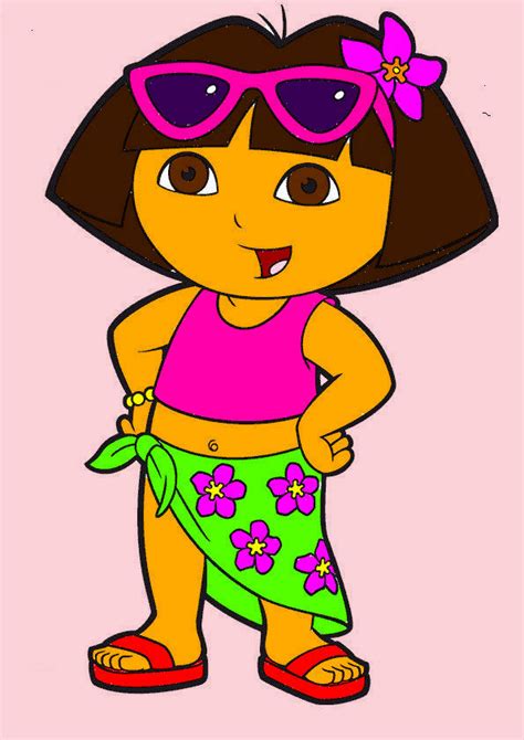 Dora At The Beach By Drawingliker100 On Deviantart