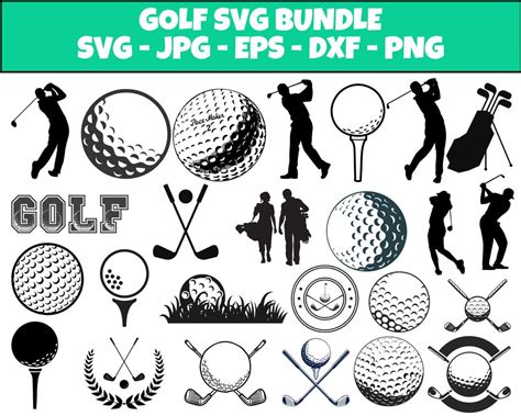 Golf Svg Bundle Golf Clipart Golf Split Monogram Svg Golf Name Frame