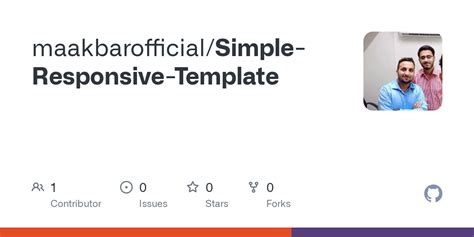 GitHub Maakbarofficial Simple Responsive Template