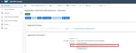 How To Update Stack To Cflinuxfs4 In Sap Btp Appli Sap Community