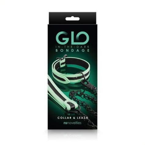 Glo Bondage Glow In The Dark Collar And Leash Sex Toy Hotmovies