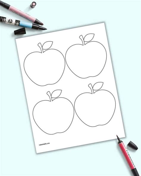 Free Apple Pattern Printable Templates The Artisan Life