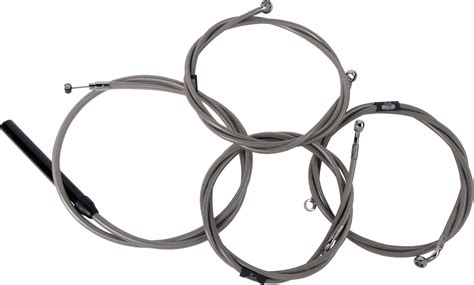 Complete Stainless Braided Handlebar Cablebrake Line Kit — Cable Kit