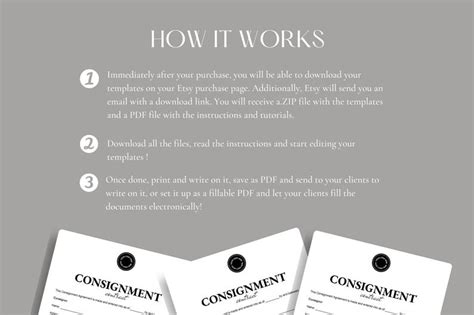 Editable Consignment Contract Template Product Consignment Agreement Consignment Store Forms