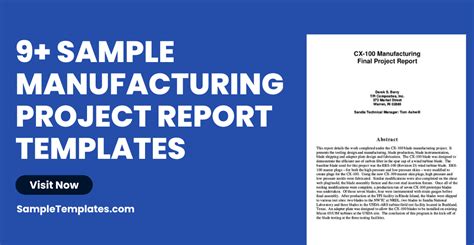 Free 9 Sample Manufacturing Project Reports In Pdf Ms Word Pages