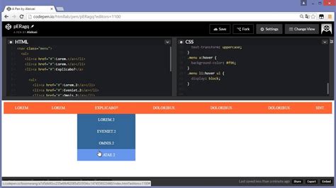 Выпадающее меню с анимацией Youtube