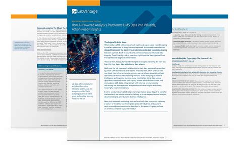 Ai Powered Analytics Transforms Lims Data Into Valuable Action Ready Insights