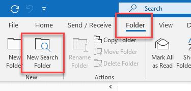 Outlook How To Create Add Unread Email Folder To Favorites Guide