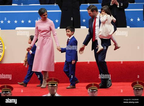 Vice President Jd Vance Second Right His Wife Usha Vance Second Left
