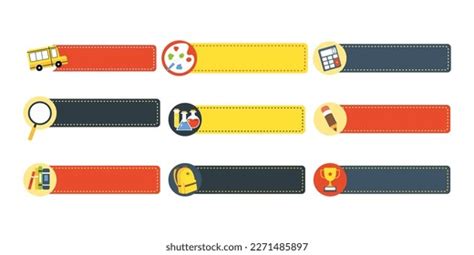 Cute Name Tag Vector Set Stock Vector Royalty Free 2271485897 Shutterstock