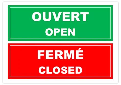 Signe Ouvert Et Fermé à Imprimer Calendriersu