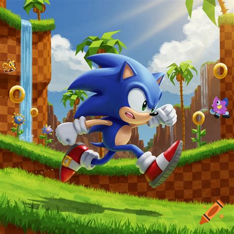 Classic Sonic The Hedgehog Running