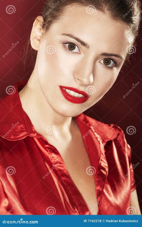 Ragazza Rossa Fotografia Stock Immagine Di Professionista 7162218