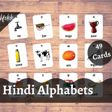 Hindi Alphabets Flash Cards With English Pronunciation Homeschooling
