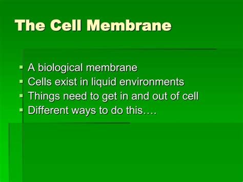 Cell Membrane Powerpoint Diffusion And Osmosis Revised Ppt