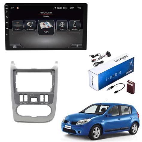Kit Central Multimidia Black Renault Sandero 2008 A 2011