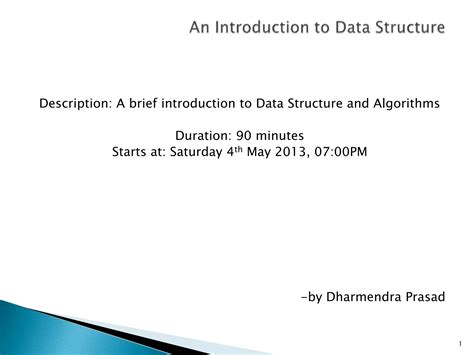 Lecture 1 An Introduction To Data Structure Ppsx