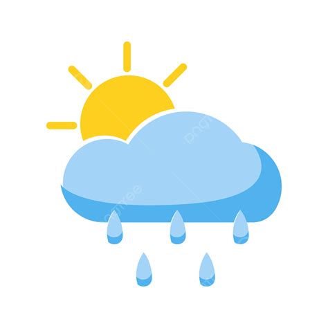 Cloudy Sunny Icon Flat Design Icon Cloud Flat Png And Vector With