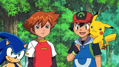 At Sonic And Chris Meet Ash By Aquamimi123 On Deviantart