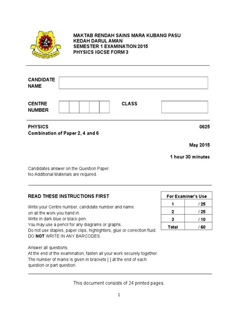 Igcse Physics Exam Pdf Pendulum Force