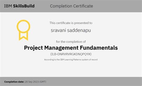Earned Ibm Skills Fundamentals Sravani Saddenapu Posted On The Topic