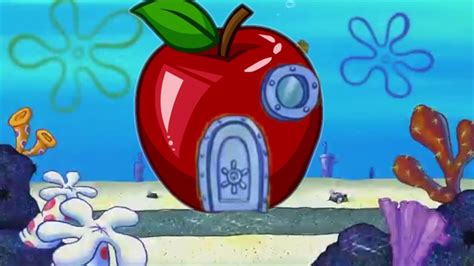 Spongebob Square Pants Who Lives In A Apple Under The Sea Youtube