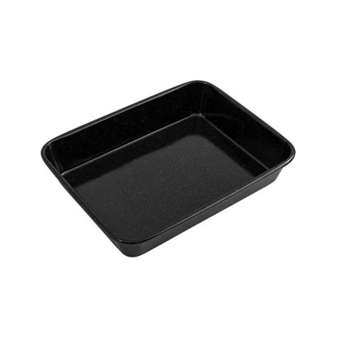 Bakemaster Enamel 28x5cm Deep Roaster Pan Baking Cooking Tray Rectangle
