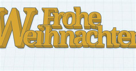 Frohe Weihnachten Schriftzug By Lars Download Free Stl Model
