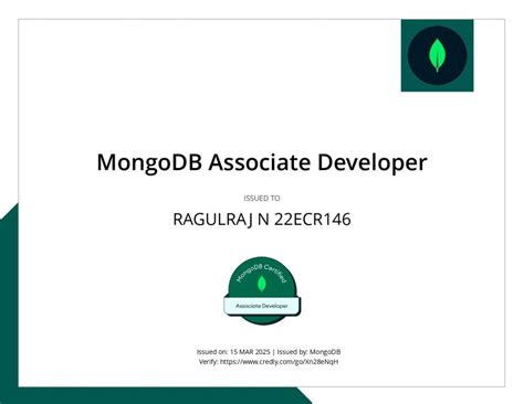 Mongodb Certification Databasedevelopment Nosql Developergrowth