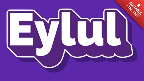 Eylul Purple 3d Depth Text Effect Generator