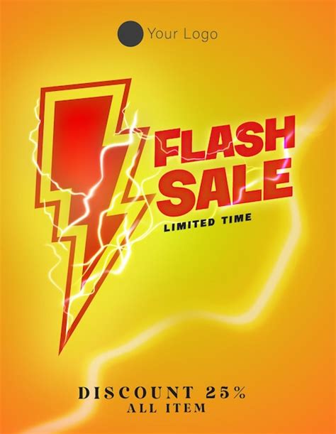 Bannière De Promotion De Vente Flash Vecteur Premium