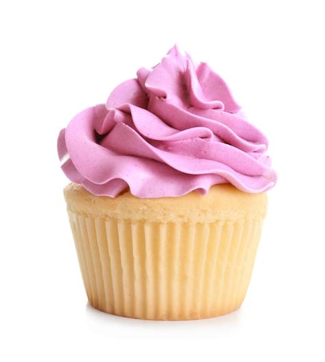 Premium Photo Tasty Colorful Cupcake On White Background
