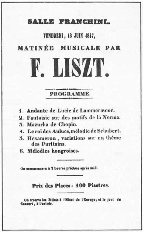 Compilation Of Concert Programmes In The 19th Century Rclassicalmusic