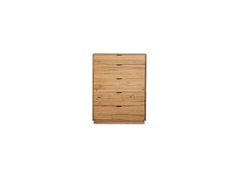 Natural Marri Timber King Bed With Angled Headboard And Solid Timber