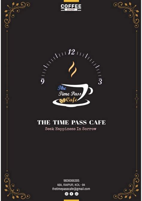 The Time Pass Cafe Menu Menu For The Time Pass Cafe Garia Kolkata