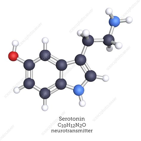 Serotonin Molecule 3d