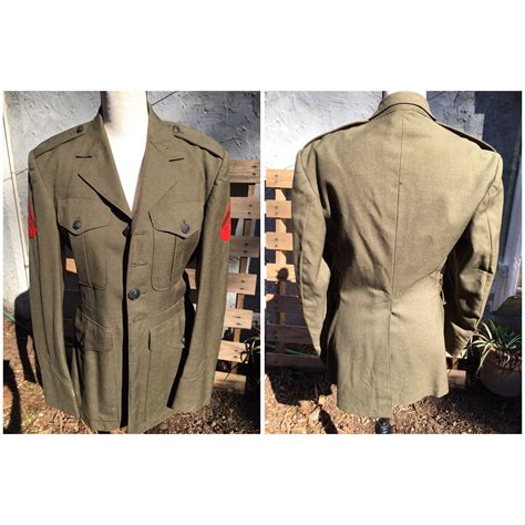 60s Vintage Vietnam Era Wool Jacket Marine Corps Usmc Size Small