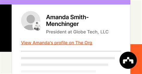 Amanda Smith Menchinger President At Globe Tech Llc The Org