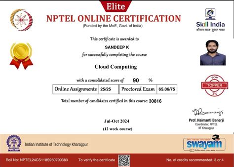 Sandeep K On Linkedin Cloudcomputing Nptel Cloudtechnology Learning Innovation Techskills