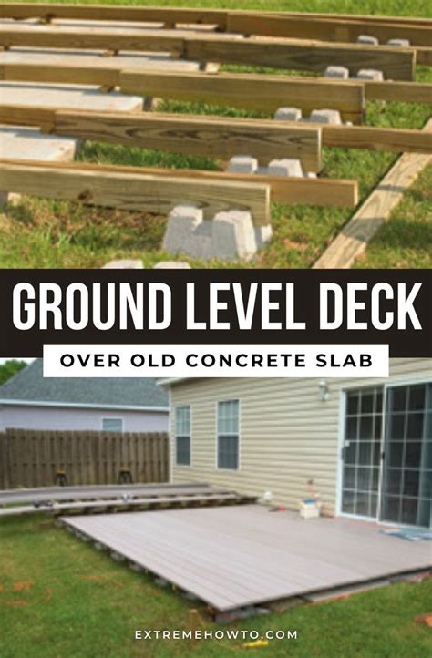 Deck Over Patio Slab A Low Deck Off Back Of House Design For Deck